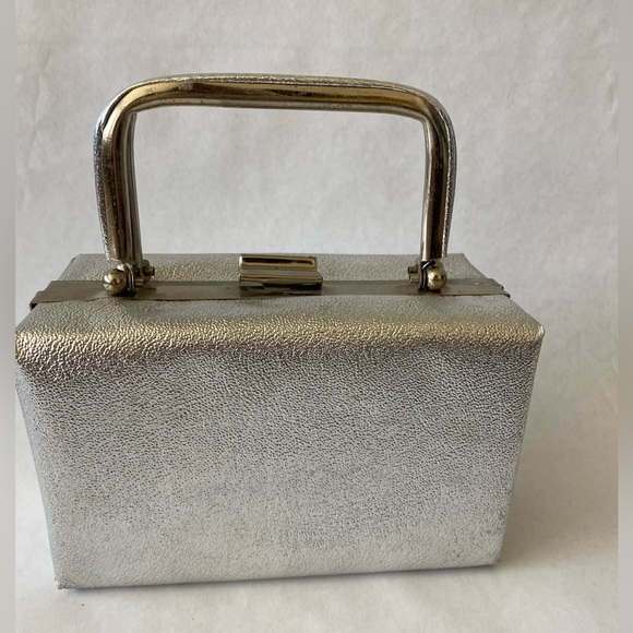 Bags | Vintage 195s Foil Frame Retro Boxshape Habdbag | Poshmark